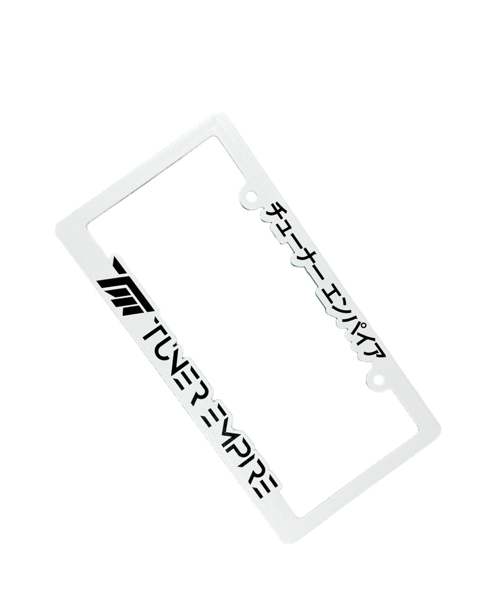 License Plate Frame White/Black – TUNER EMPIRE